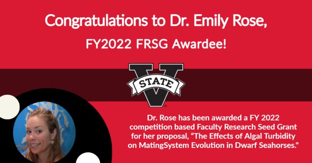 Congratulations to Dr. Emily Rose, FY 2022 FRSG Awardee!